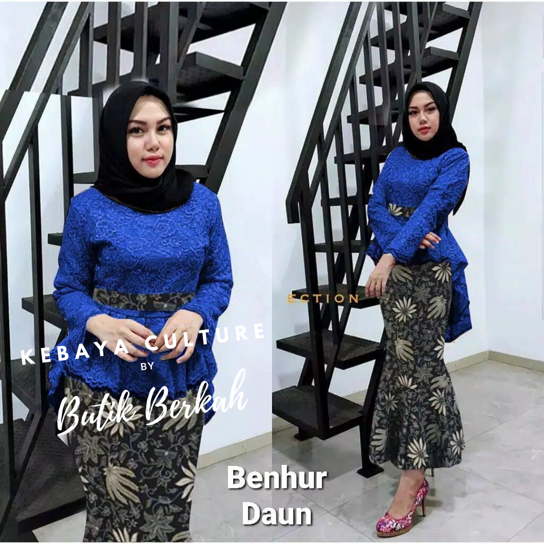 TotallyGreatShop Setelan Kebaya Pesta Brukat Modern + Rok duyung batik ...