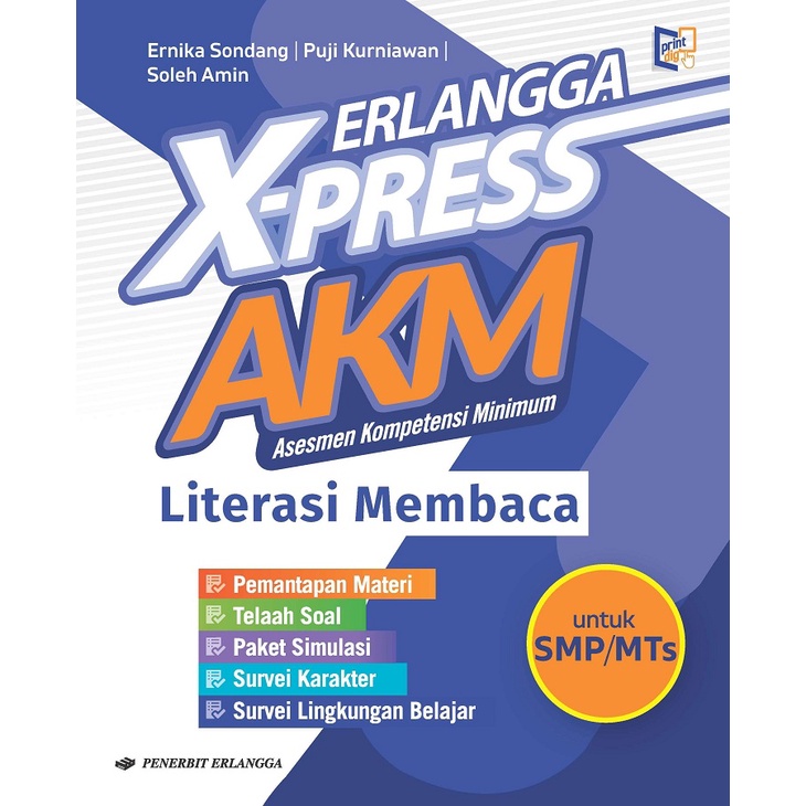 ORIGINAL ERLANGGA X-PRESS AKM SMP/MTS LITERASI MEMBACA DAN NUMERASI | Lazada Indonesia