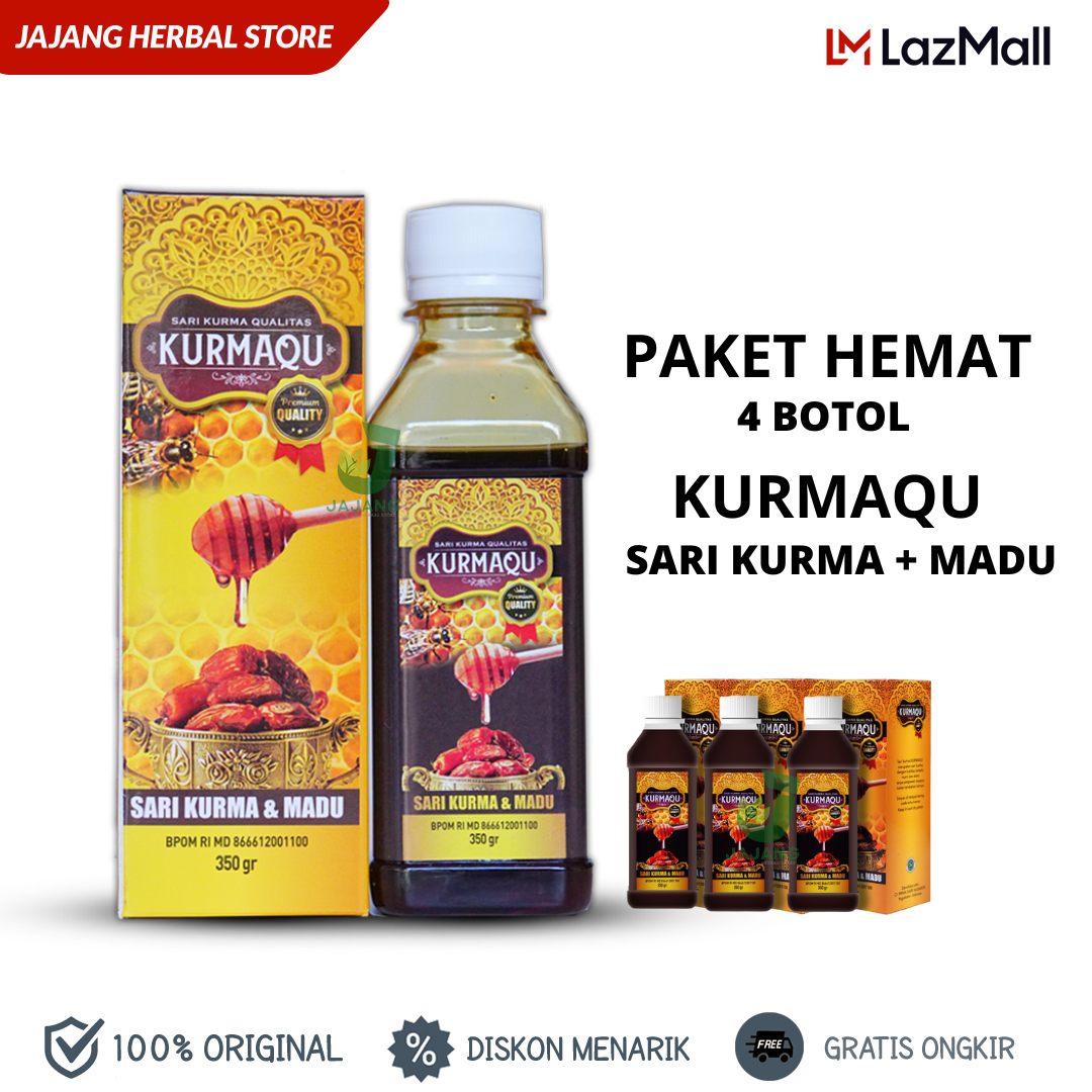 Kurmaqu 4 Botol Paket Hemat Sari Kurma Madu Cocok Untuk Anak Dan Dewasa ...