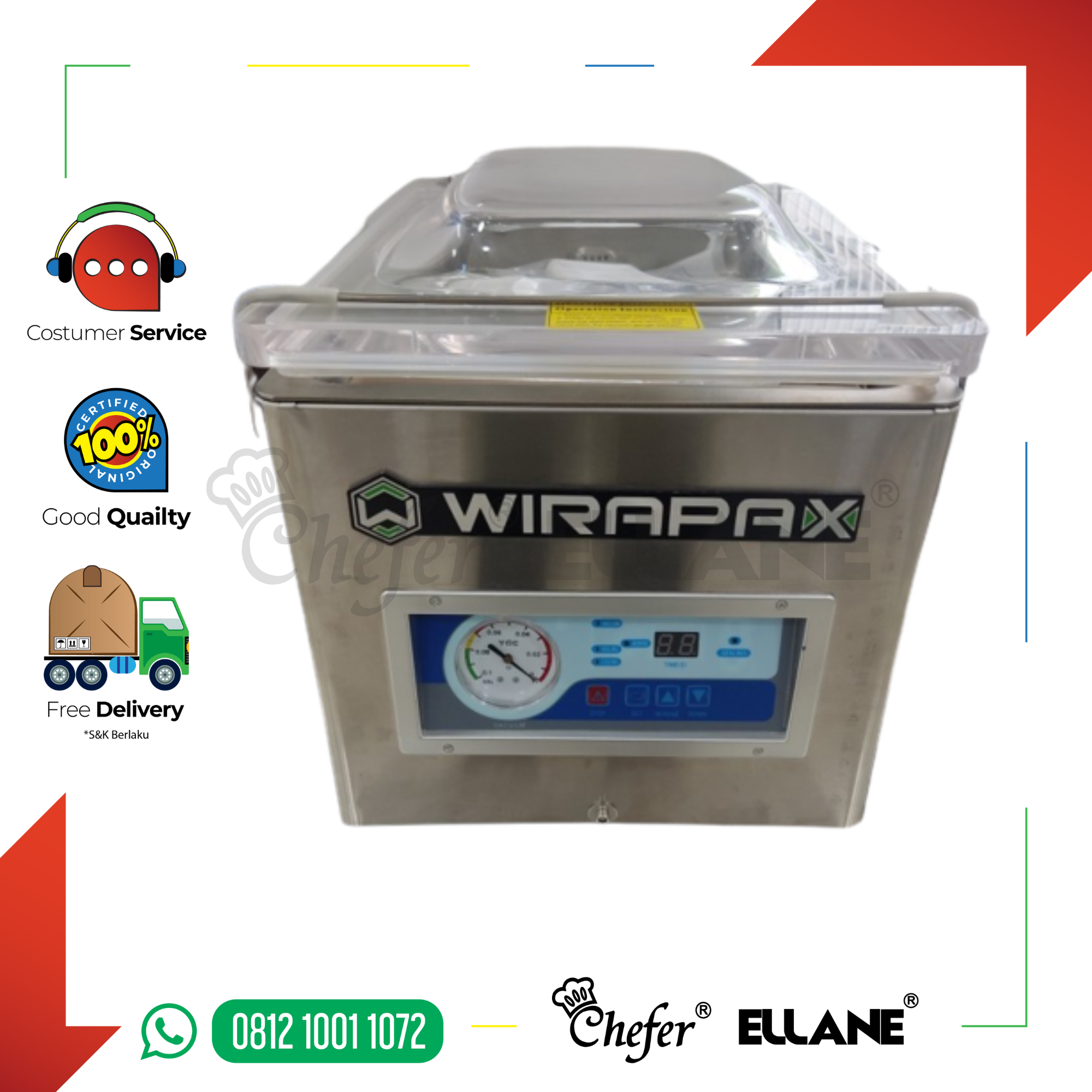 Maxpax Vacuum Machine DZ-260X Mesin Vakum Sealer Portable Otomatis ...