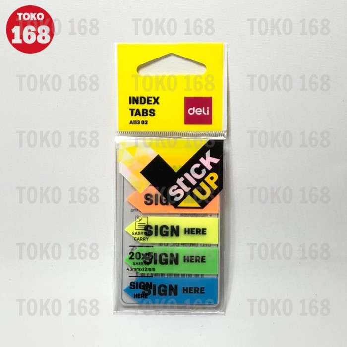 DELI Index Tabs / Post It / Sticky Notes Sign Here Warna A11302 (SET ...