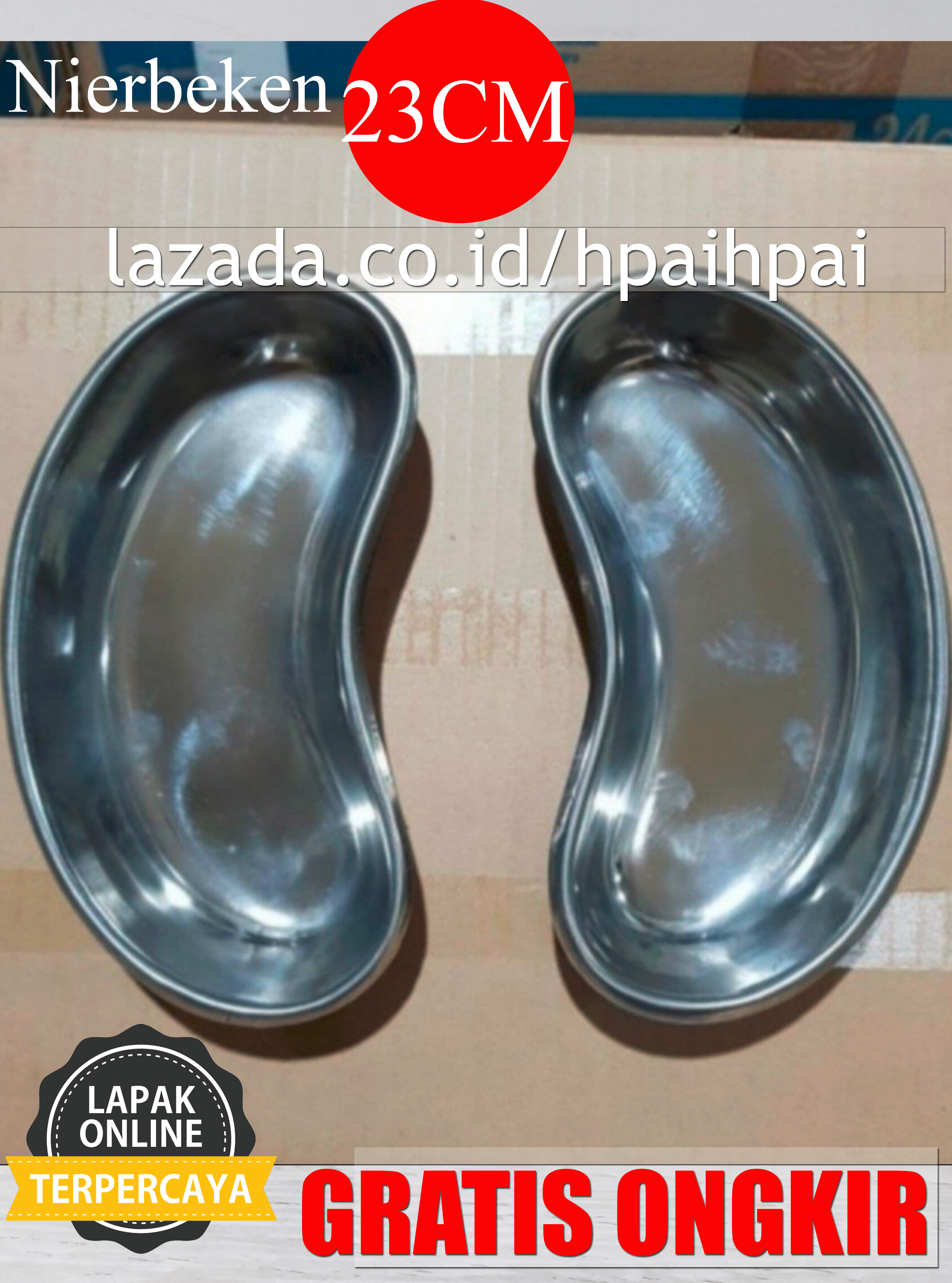 Nierbeken Stainless Besar 23 CM / Nirbeken Waskom Bengkok 23cm | Lazada ...