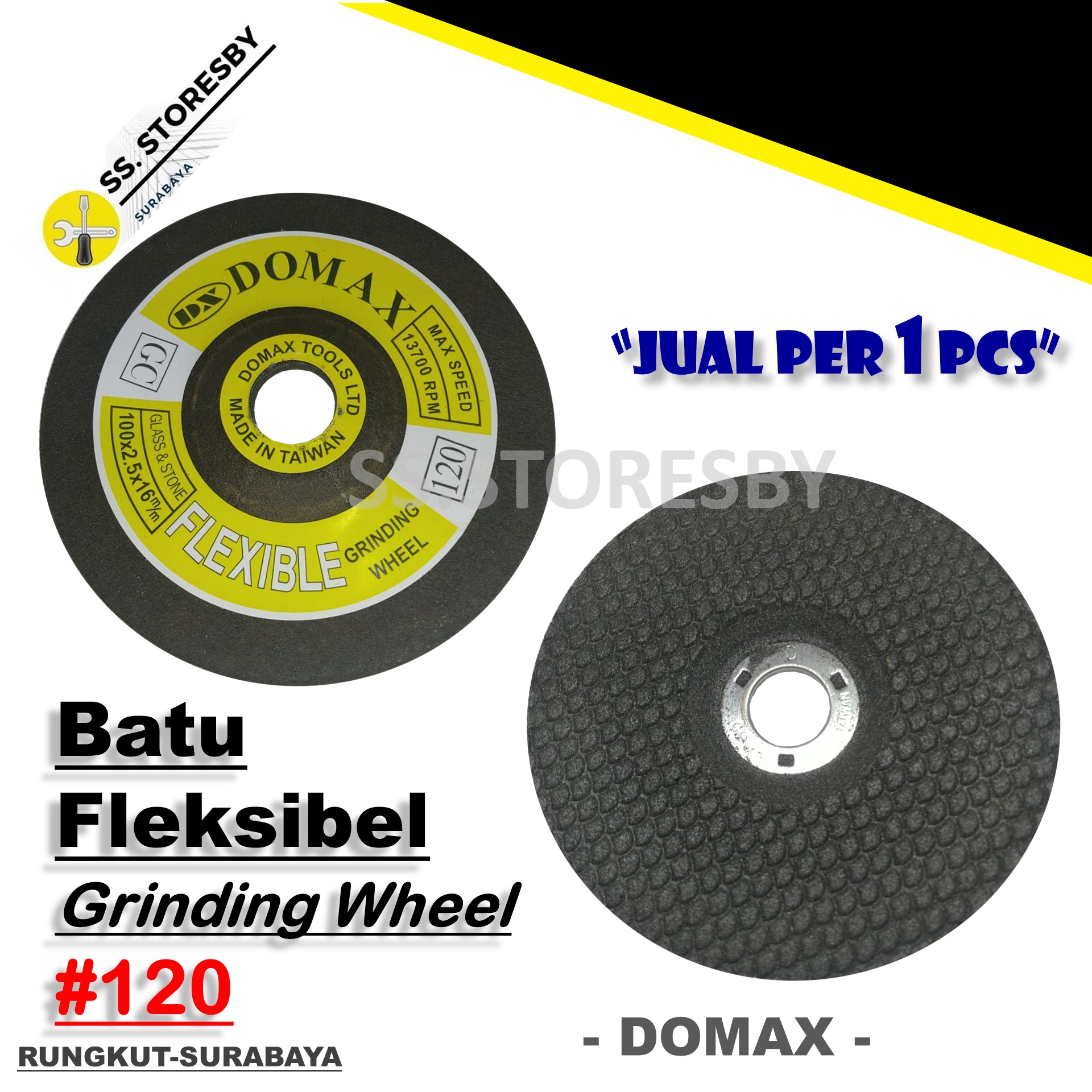 BATU FLEKSIBEL DOMAX GC 120 BATU GRINDA POLES KACA KERAMIK MARMER GRANIT FLEXIBLE GRINDING WHEEL ...