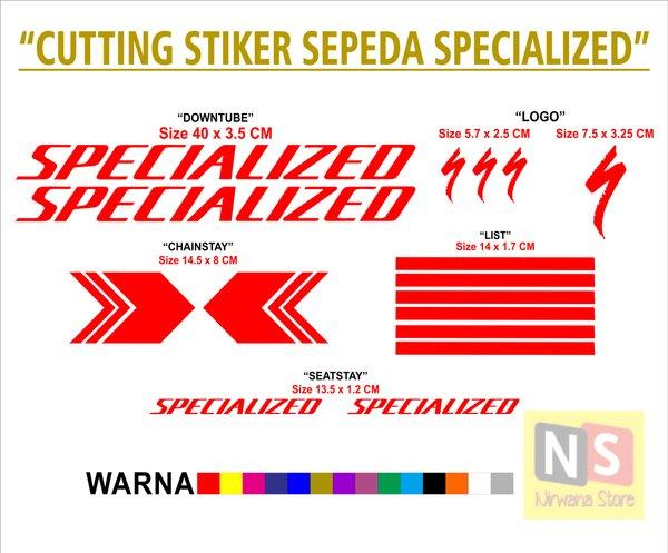 Stiker Specialized Decal Cutting Sticker Sepeda V1 Roadbike Mtb ...