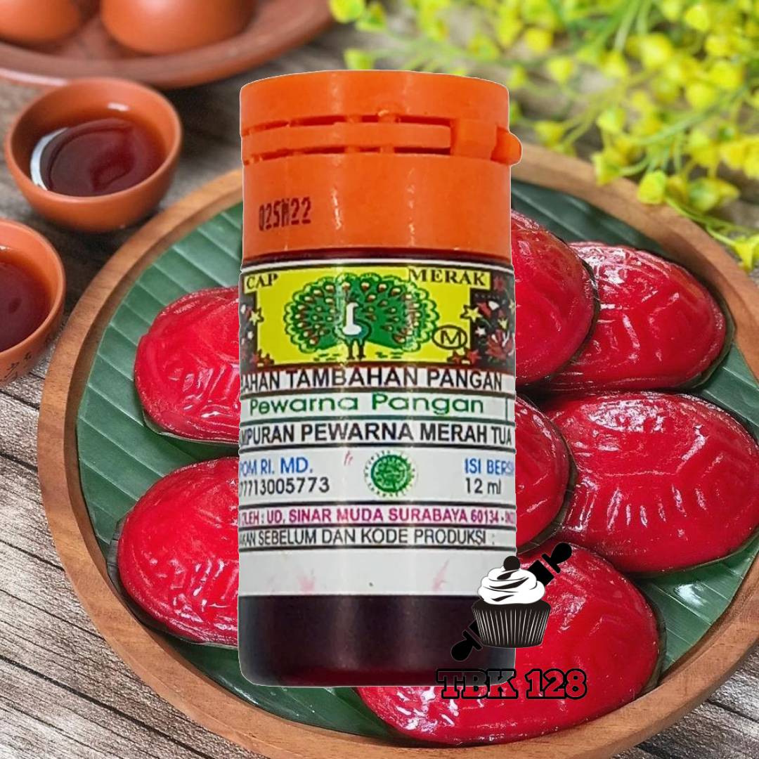 PEWARNA MAKANAN CAIR CAP MERAK MERAH TUA 12 ML / PEWARNA CAIR / PEWARNA ...