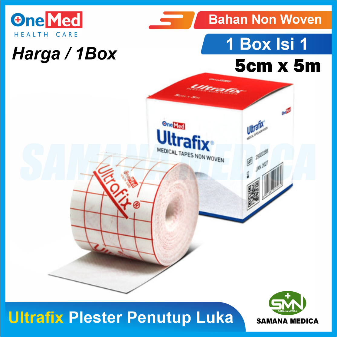Ultrafix Plester 5x500cm ONEMED Plester Penutup Luka P3K Non Woven ...