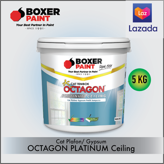 Cat Plafon Gypsum OCTAGON PLATINUM Ceiling White (5 KG) | Lazada Indonesia