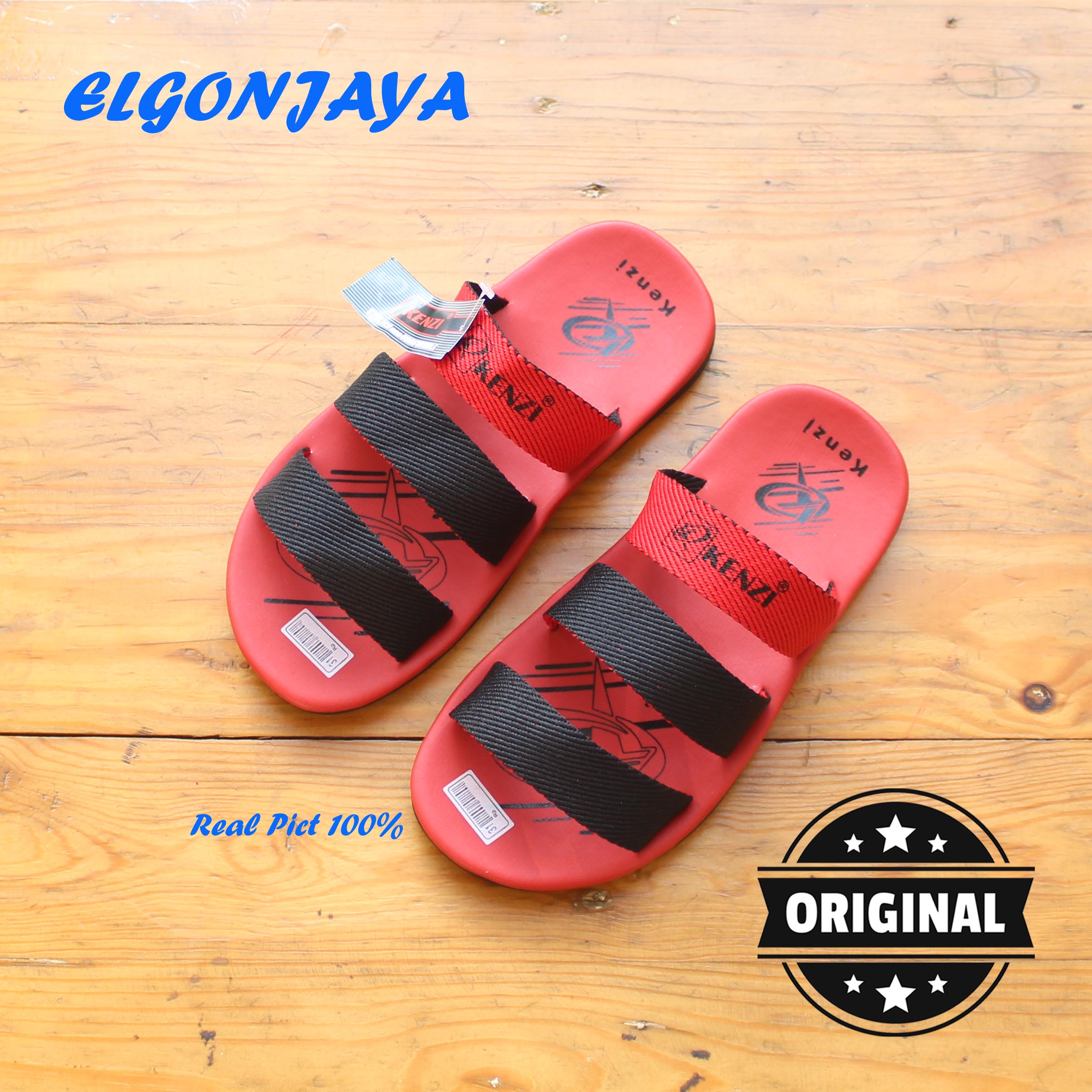 Sandal Terbaru Anak Tali Tiga Sablon/Sandal Merek Kenzi Anti Slip/Warna ...