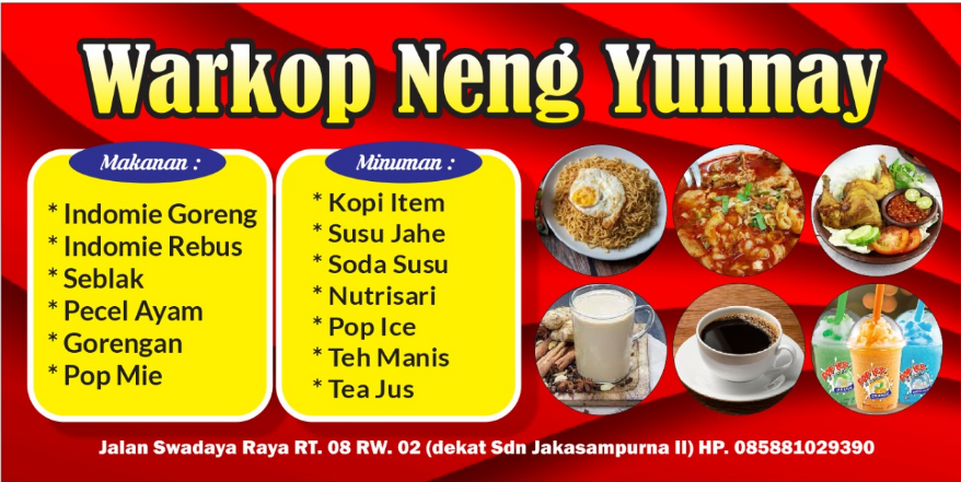 Spanduk warkop kekinian Custom Untuk Jualan, Isi bbebas Mau Buat ...