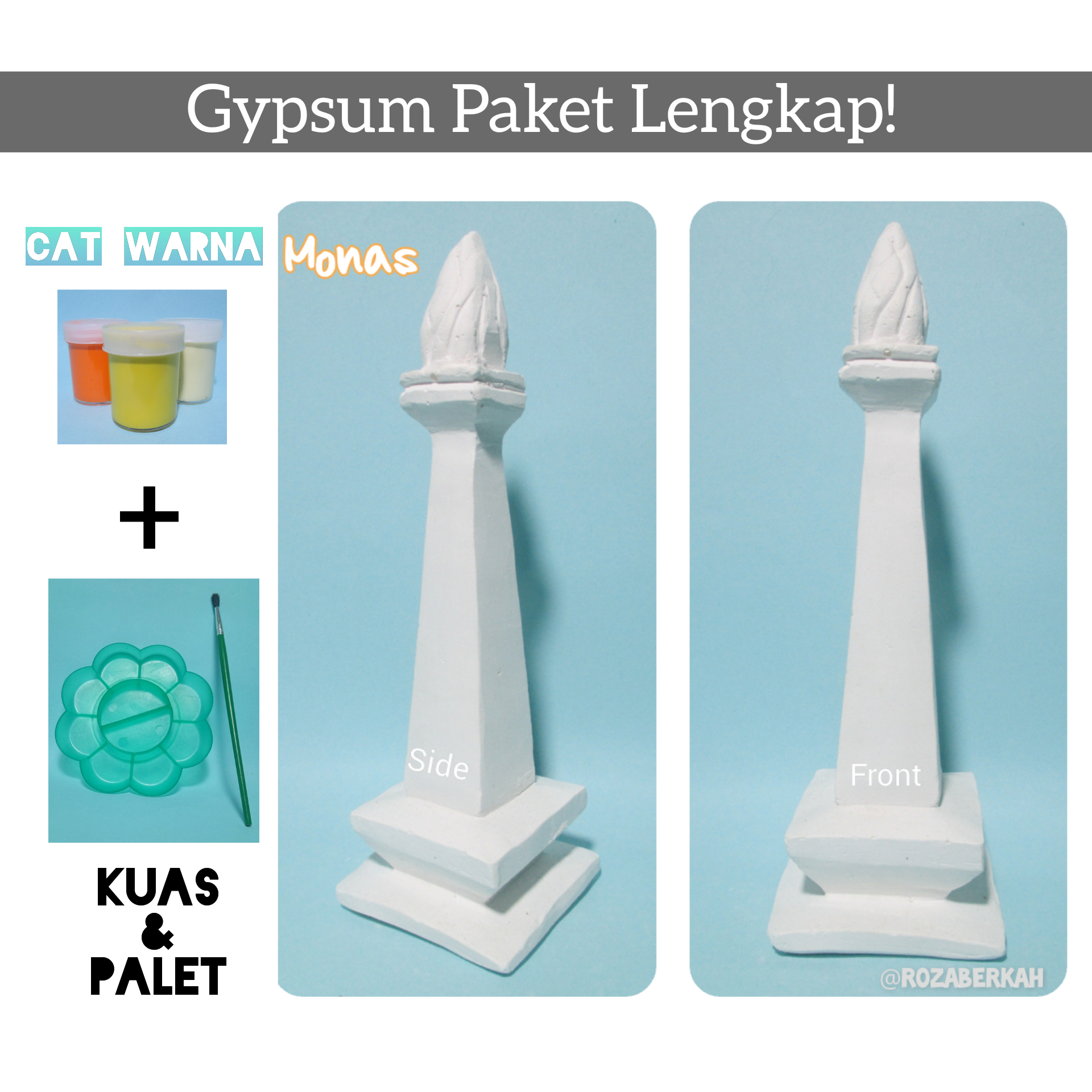 Paket Lukis Patung Gypsum 3D Monas | Lazada Indonesia