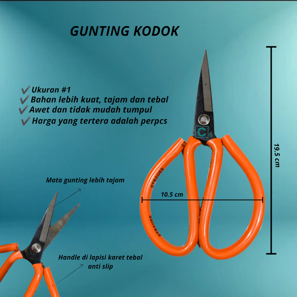 Gunting Kodok PREMIUM Serbaguna ukuran 1 dan 2 | Lazada Indonesia