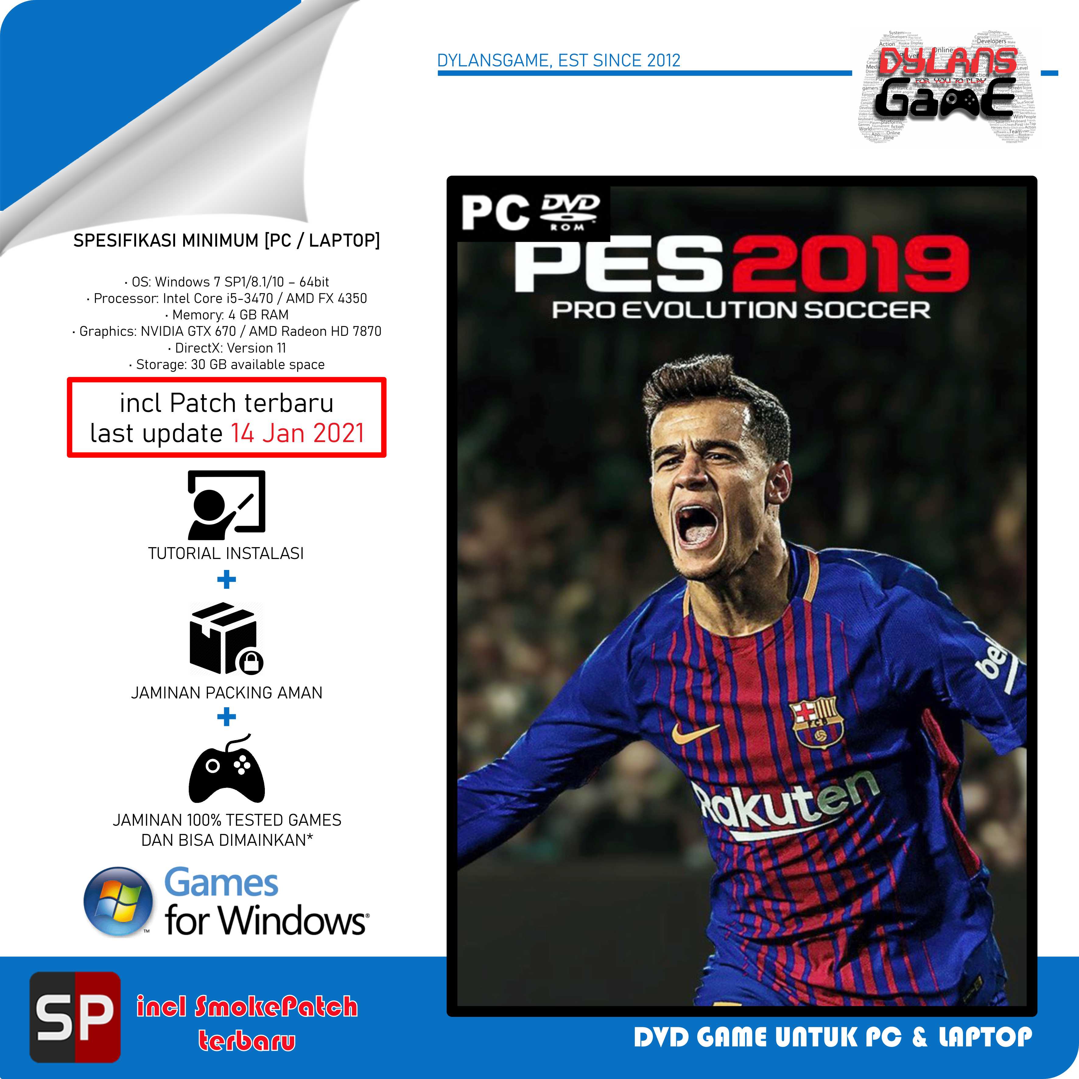 Pes 19 - Pro Evolution Soccer 2019 Update 2023 - Kaset Game PC - Game ...