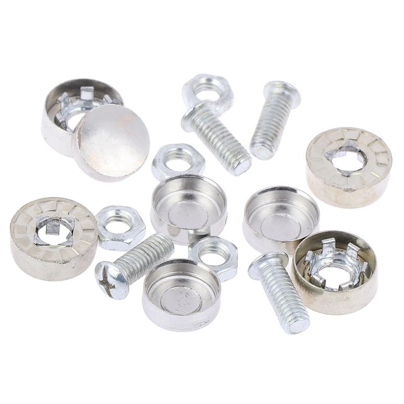 yangguangxin Mwj 4 ชิ้น/เซ็ตโครเมี่ยมสกรูป้องกันการโจรกรรมรถยนต์ป้าย ...