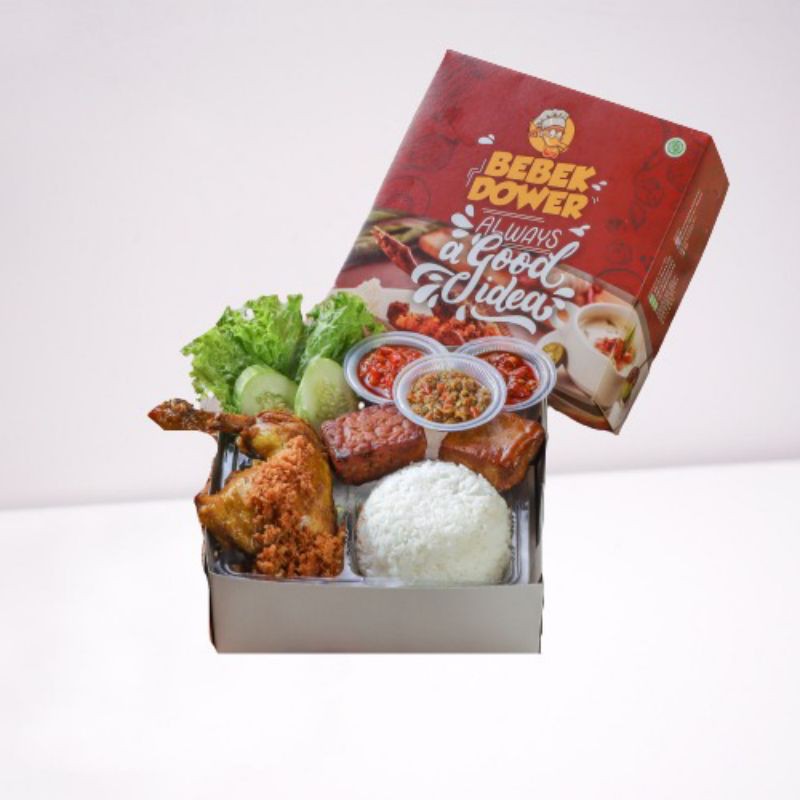 Nasi Box Ayam Dengan 3 Sambal dan Tahu Tempe Bacem | Lazada Indonesia