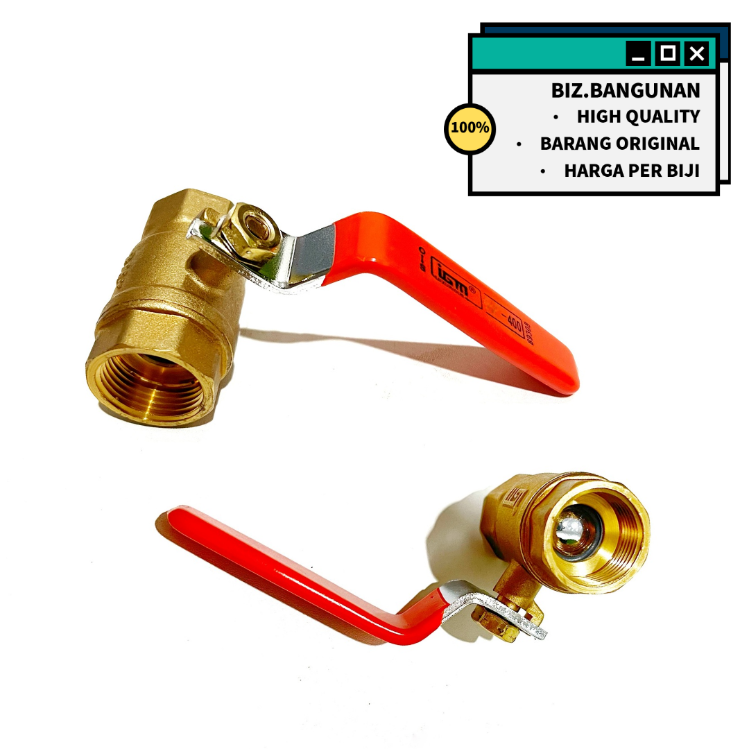 BALL VALVE KUNINGAN IGM 1" INCH - BALLVALVE STOP KRAN - STOPKRAN ...