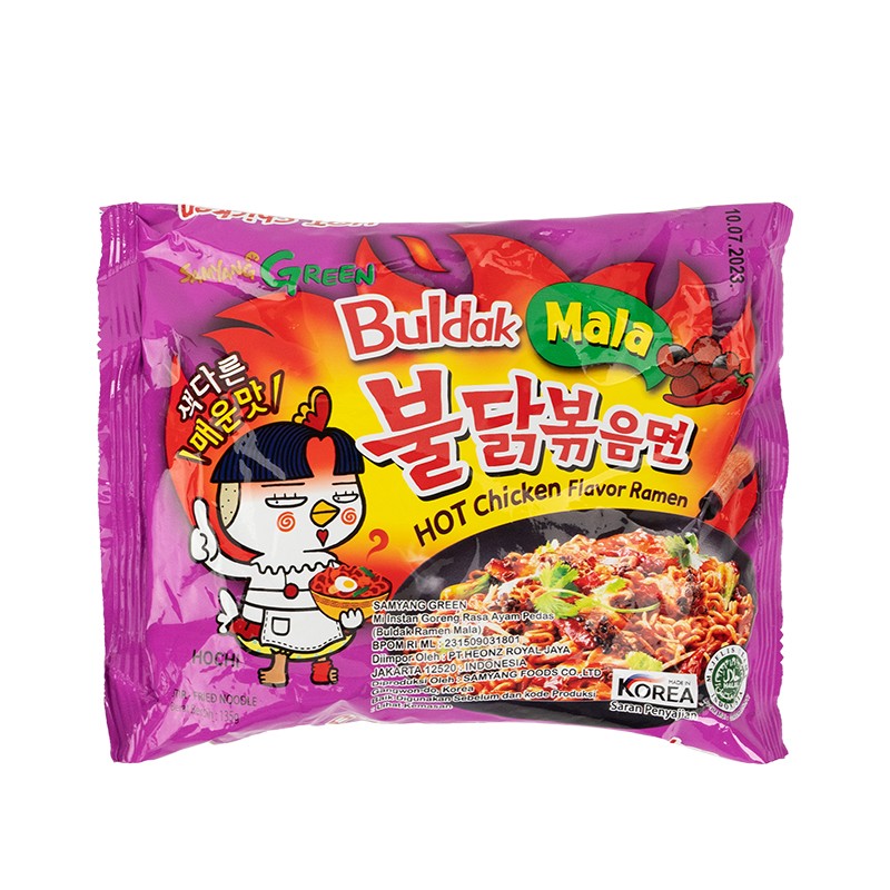 Samyang Mie Hot Chicken Flavor Ramen Buldak Mala 135 gram | Lazada ...