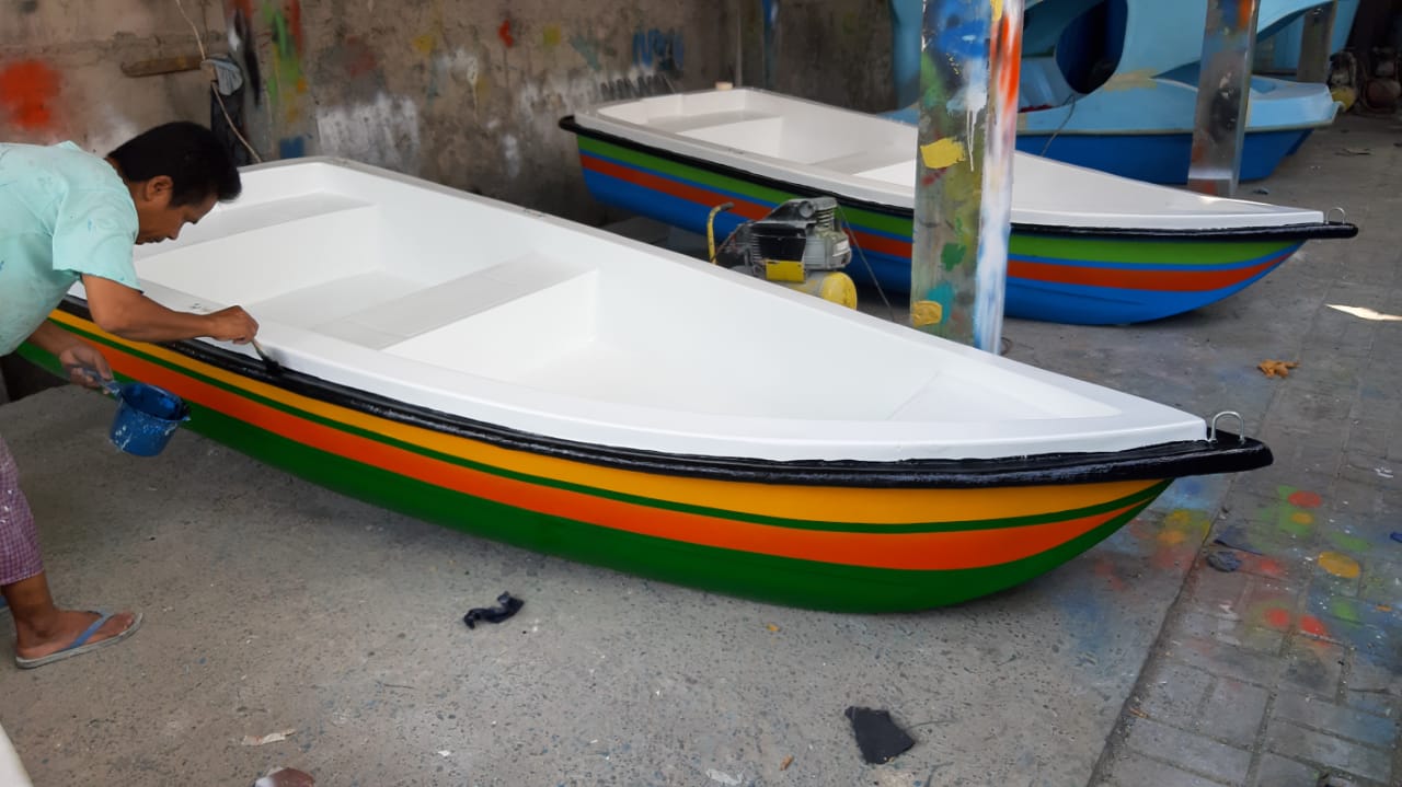 perahu sampan fiberglass atau perahu dayung fiberglass | Lazada Indonesia