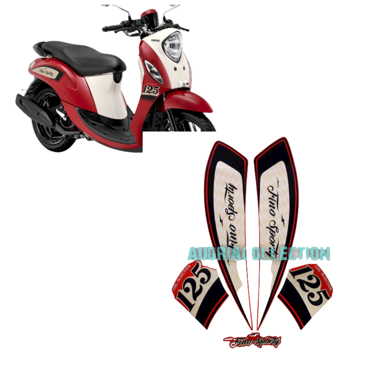 Stiker Striping Motor Yamaha Fino Sporty 125 2021 Merah | Lazada Indonesia