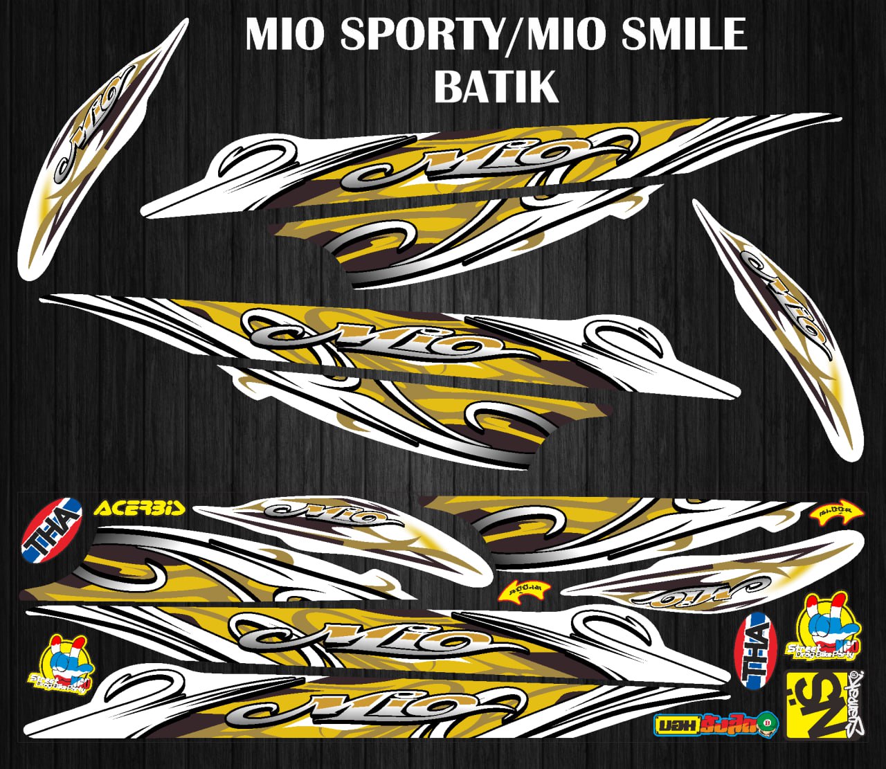 STIKER STRIPING DECAL MIO SPORTY/SMILE MOTIFF BATIK | Lazada Indonesia