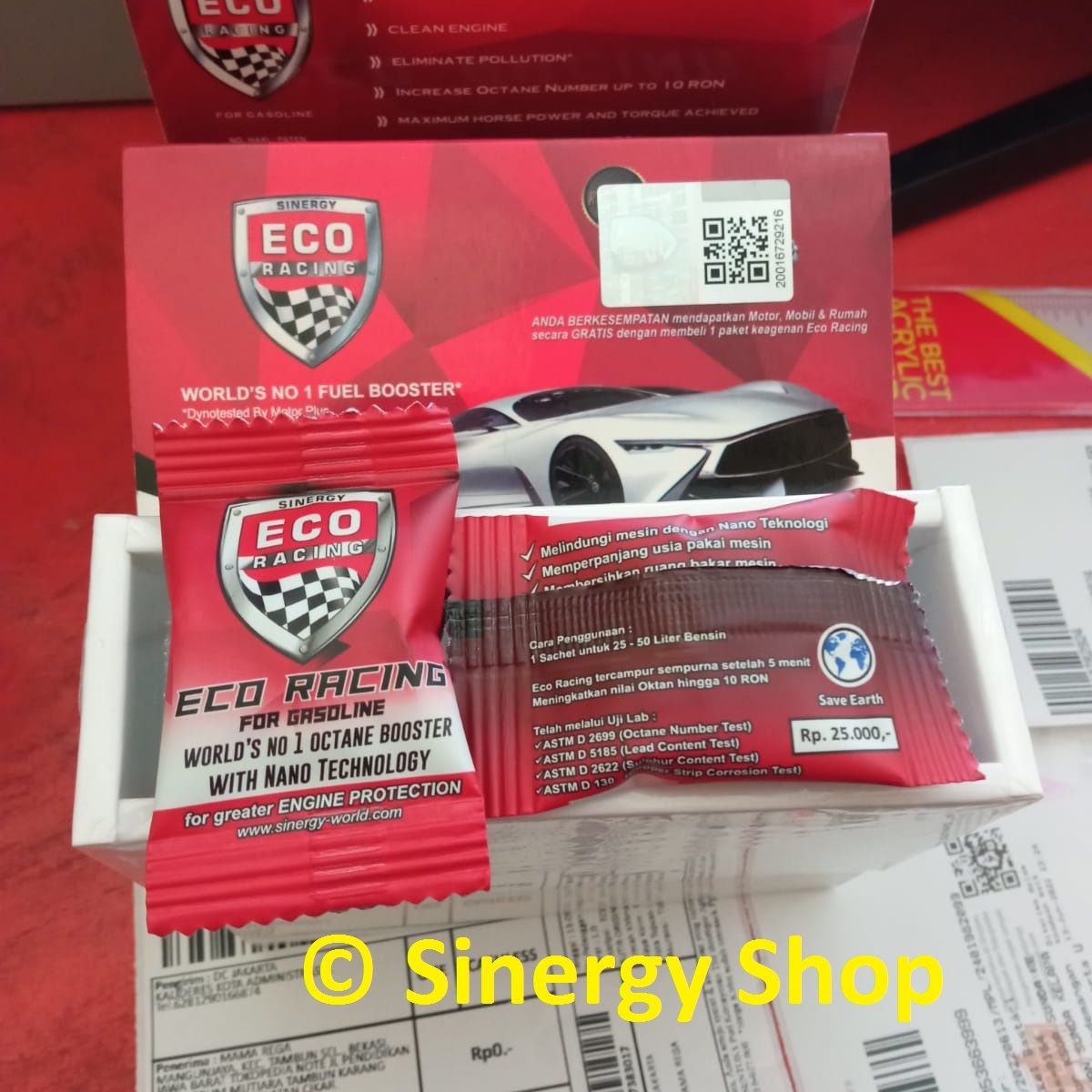 Eco Racing Mobil Bensin 1 Box isi 10 Sachet Barcode | Lazada Indonesia