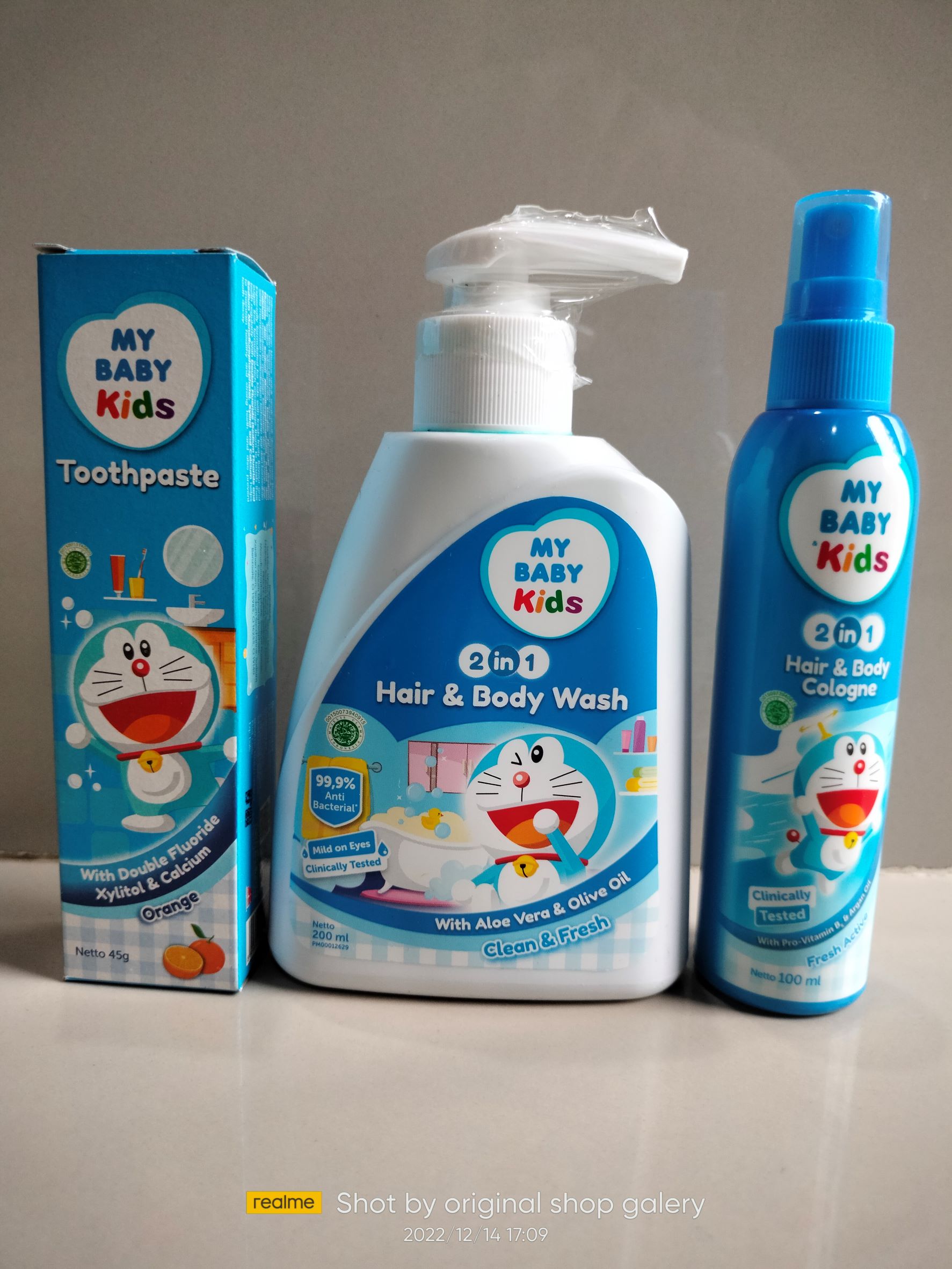 Paket Perlengkapan Mandi Anak My Baby Kids Doraemon Series varian Blue ...