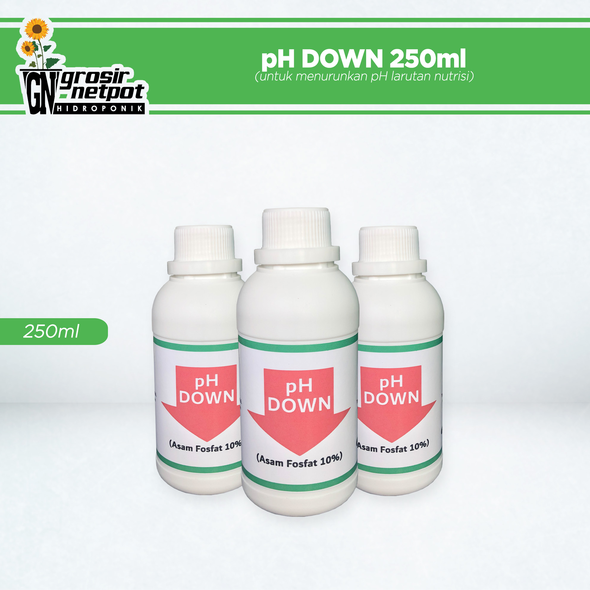 pH DOWN / pH Hidroponik / pH Kolam / Cairan Penurun pH - 250ml | Lazada Indonesia