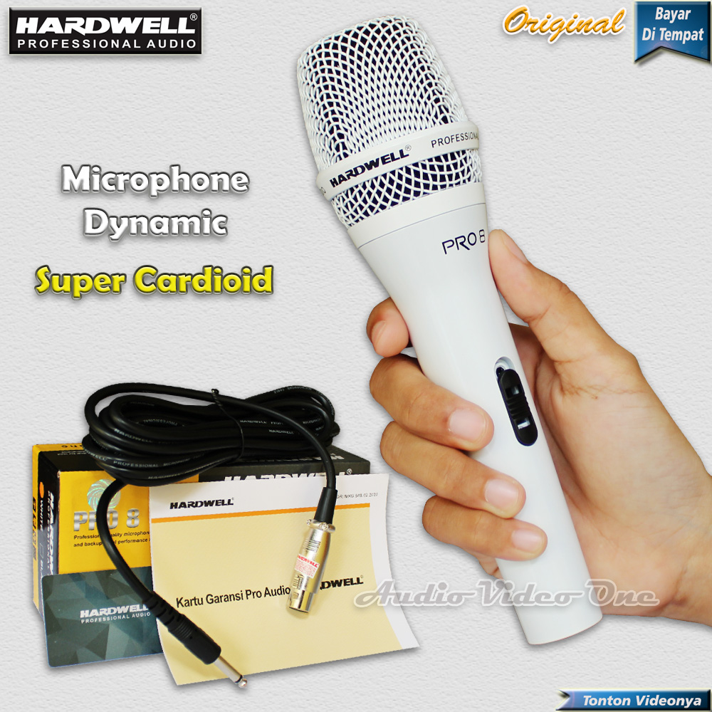Mic HARDWELL PRO 8 Microphone Dynamic Super Cardioid Mik Karaoke ...