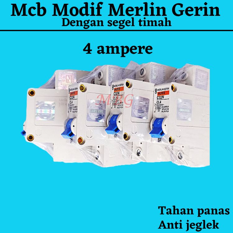 MCB modif MERLIN GERIN dengan segel timah anti jeglek tahan panas 4 ...