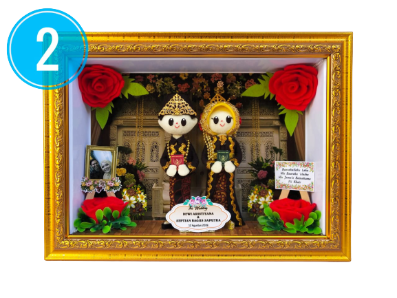 Seserahan Pernikahan Bonekaflanelku Pengantin Adat jawa Frame 3D 21x30 ...