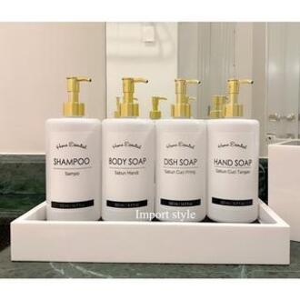 botol PUTIH GLOSSY EXCLUSIVE 500ml STIKER KOTAK TULISAN . aesthetic ...