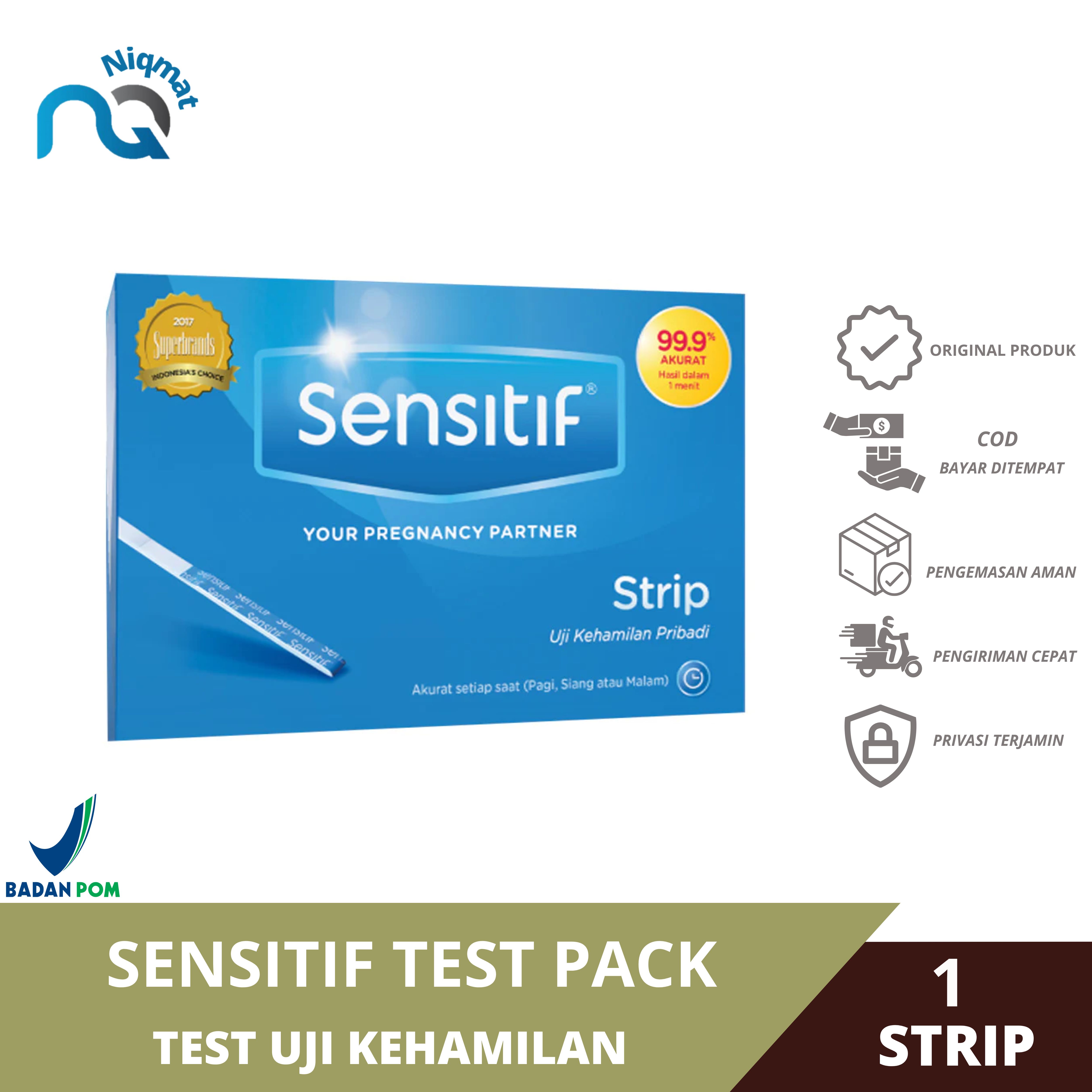 Test Pack Sensitif 1 Strip Sekali Pakai - Alat Uji Kehamilan Praktis ...