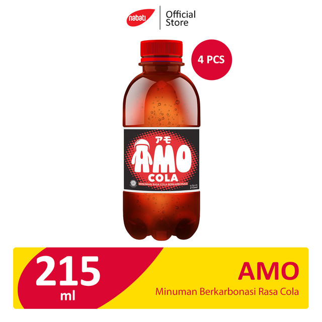 AMO Minuman Rasa Cola Berkarbonasi 215ml - 4 Pcs | Lazada Indonesia