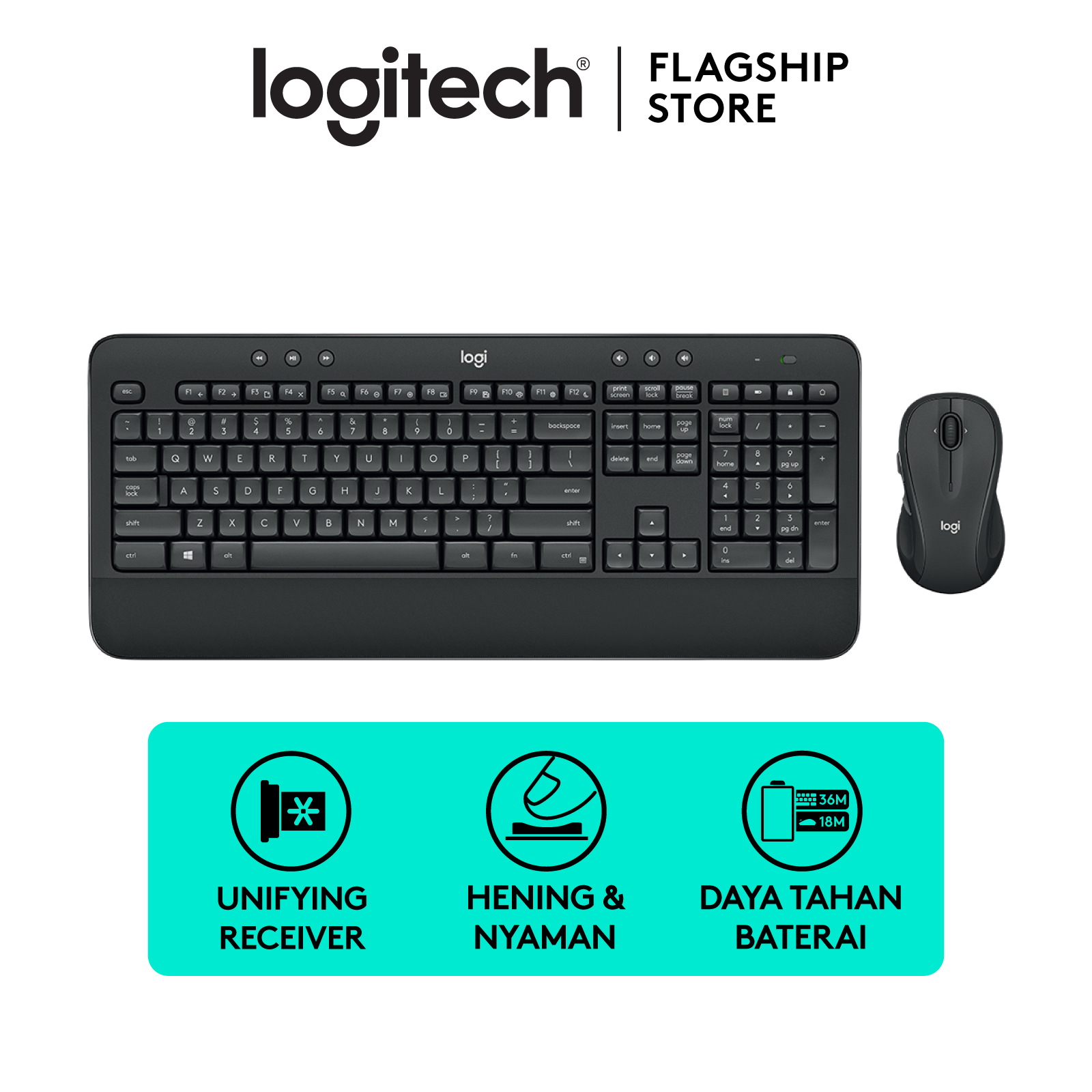 Logitech MK545 Advance Wireless Keyboard and Mouse Combo | Lazada Indonesia