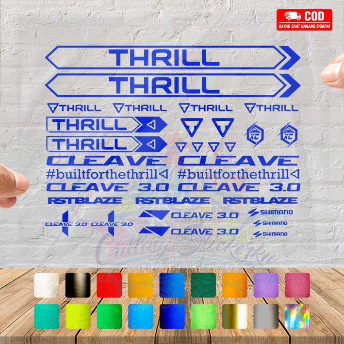 Cutting Stiker Thrill Cleave 3.0 Set Dewasa Variasi Sepeda Sticker ...