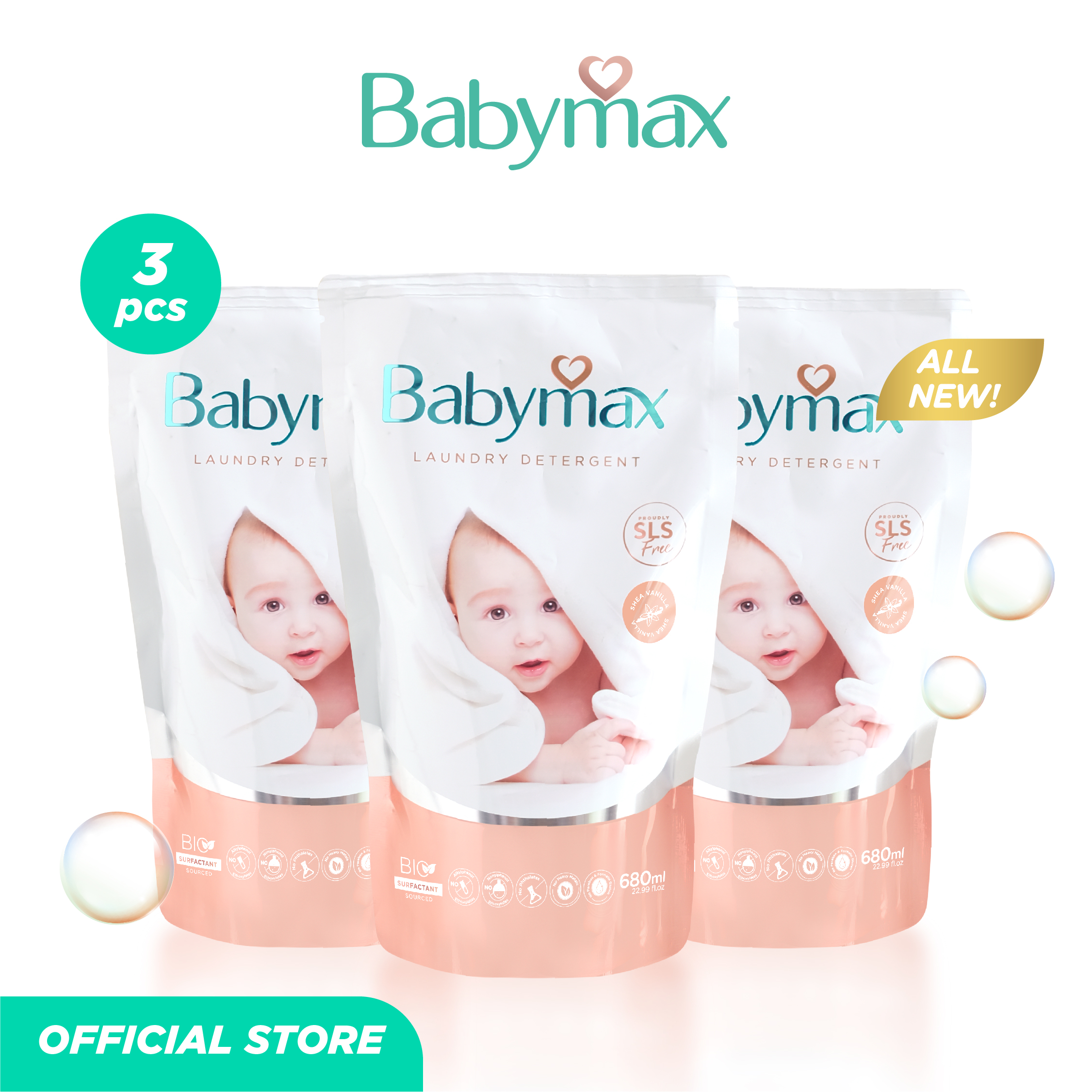 Babymax Premium Baby Safe Detergent 680 mL REFILL (isi 3) | Lazada ...