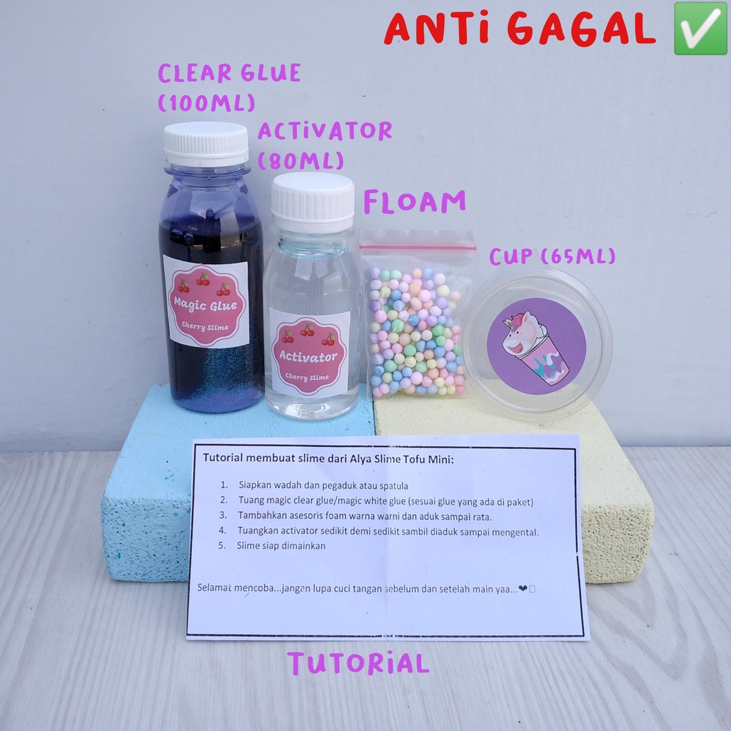 SLIME KIT MINI CLEAR UNGU/BAHAN SLIME BAHAN SLIME MURAH/BAHAN SLIME ...