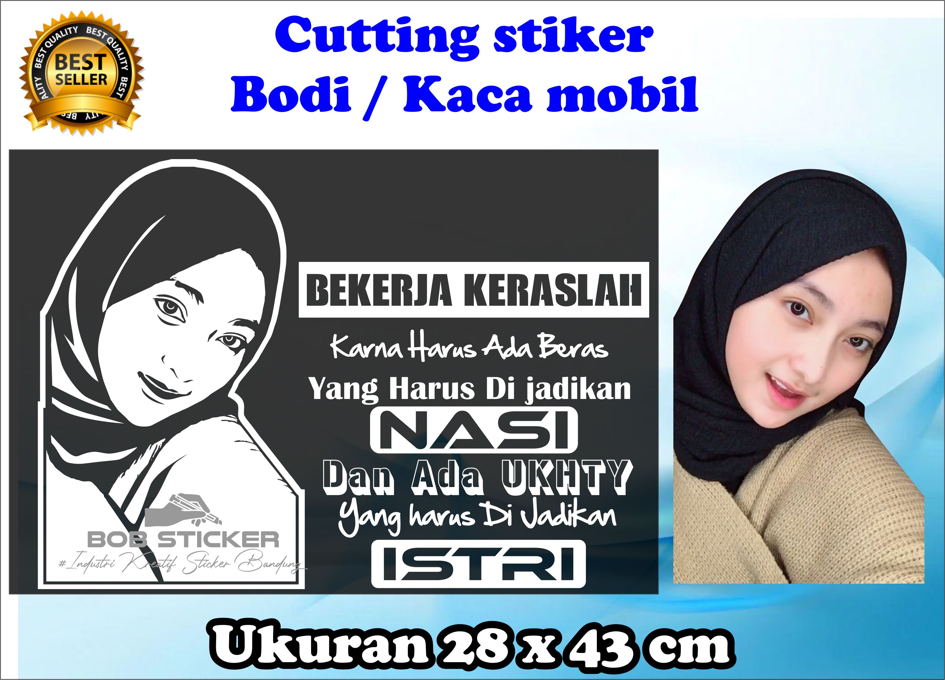 Cutting stiker kata kata mobil truk, stiker kata kata kaca mobil ...
