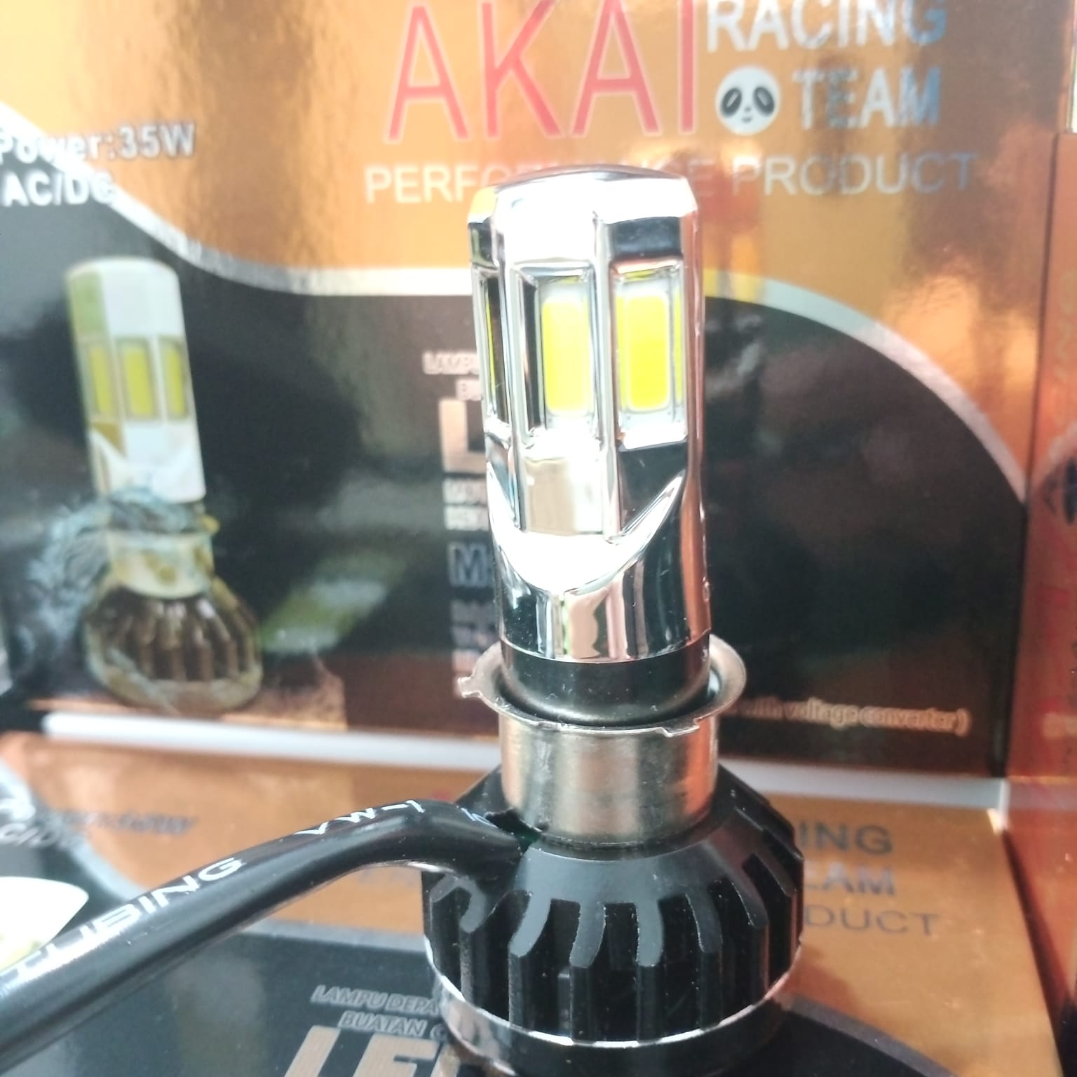 AKAI LED 6 SISI Putih Low/High LED lampu Utama Motor | Lazada Indonesia