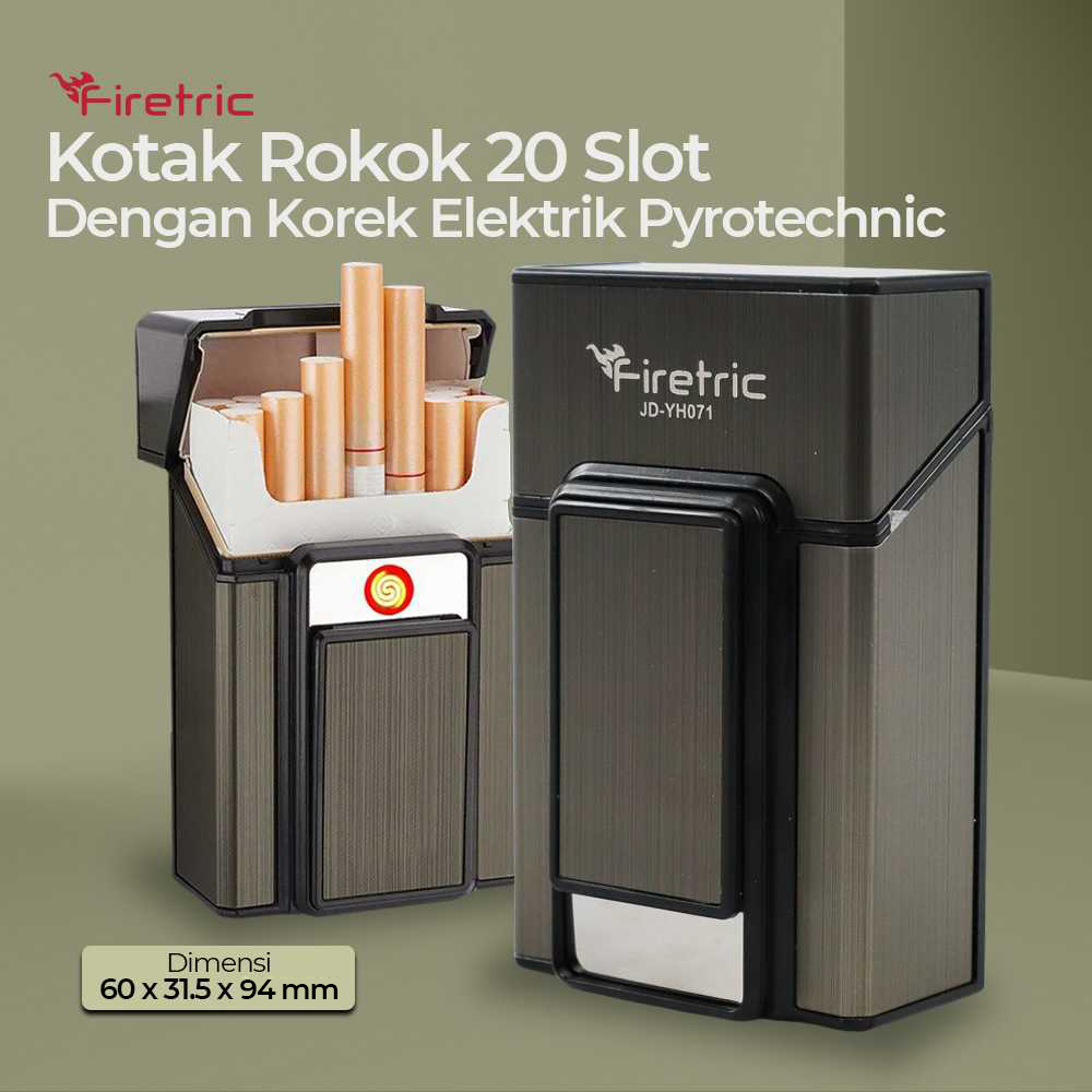 Kotak Rokok 20 Slot dengan Korek Elektrik Pyrotechnic - JD-YH071 ...