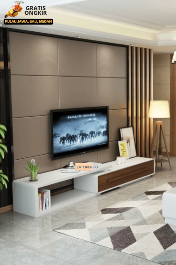 Meja TV Modern Multi Media Paket Panjang 150cm Lebar Media Simpan 30 Cm ...