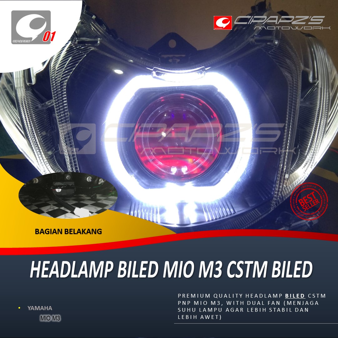 BILED MIO M3 CSTM HEADLAMP BILED PNP MIO M3 | Lazada Indonesia