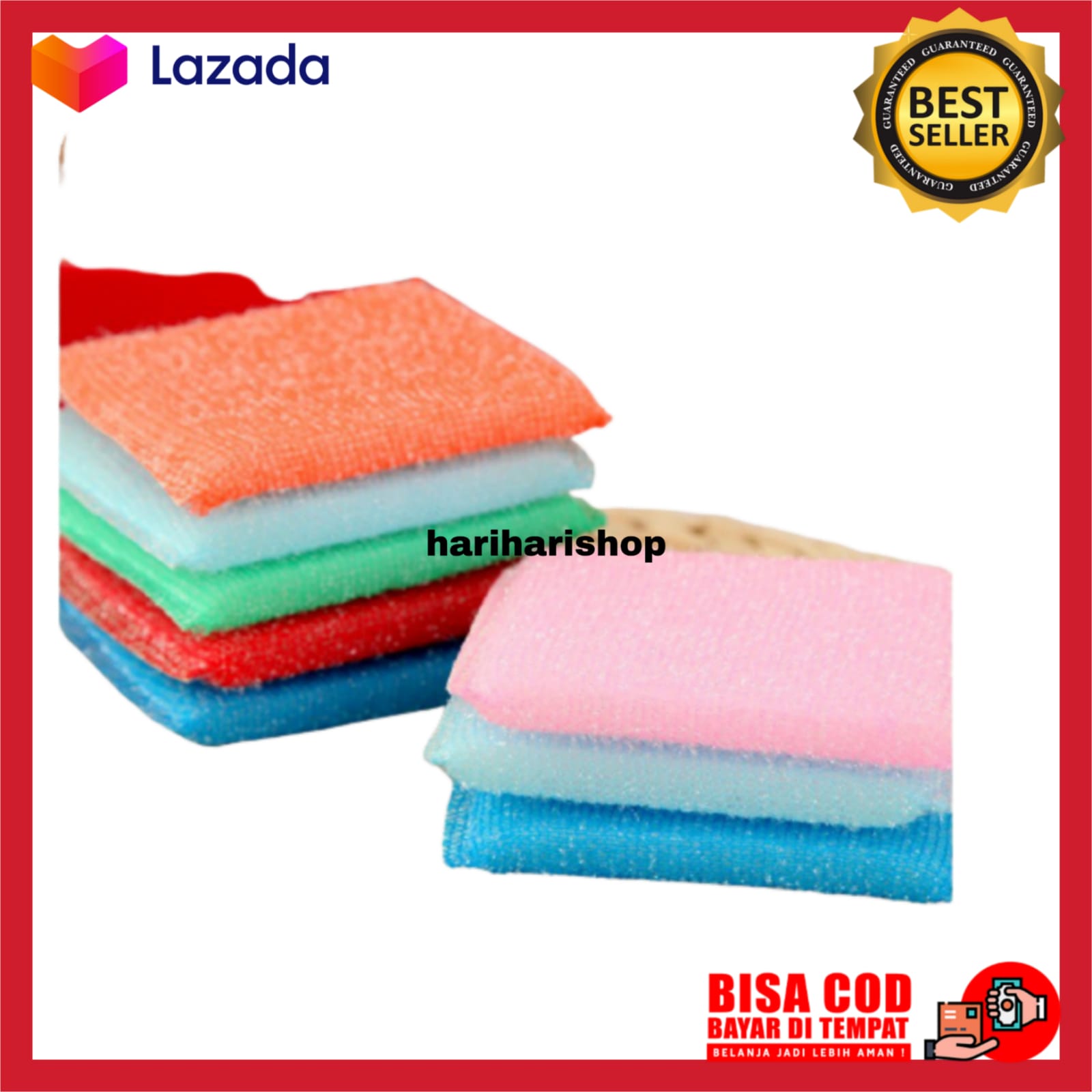 SPON TAPAS SPONGE SPONS CUCI PIRING BANTALAN WARNA | Lazada Indonesia