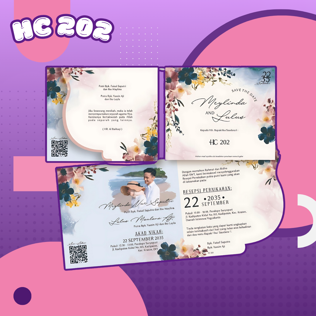 Cetak Blangko Undangan Nikah 100 Pcs HC 202 atau Kertas Undangan Pernikahan Harga Murah | Lazada ...