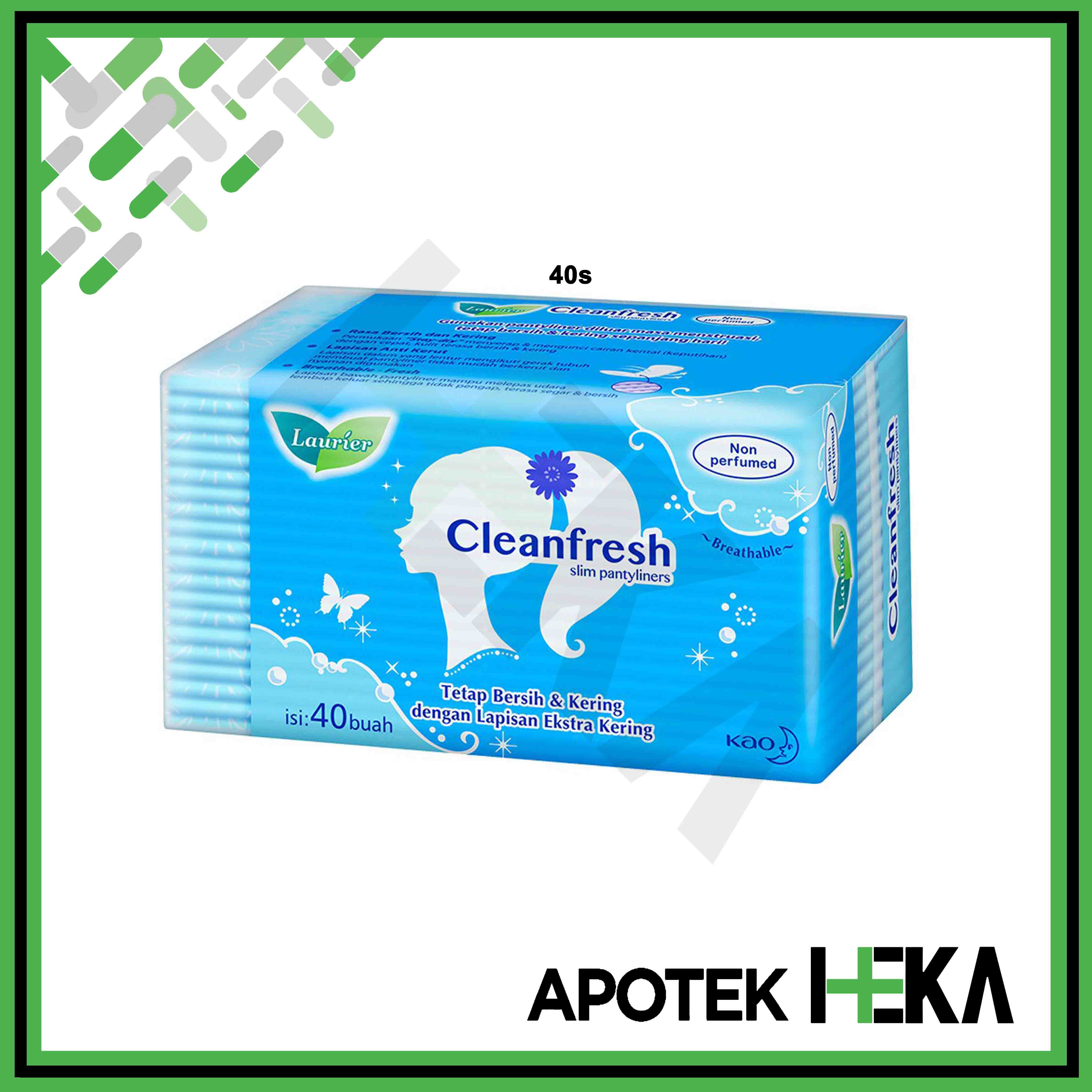 Laurier Pantyliner Cleanfresh Non Perfumed 20s / 40s | Lazada Indonesia