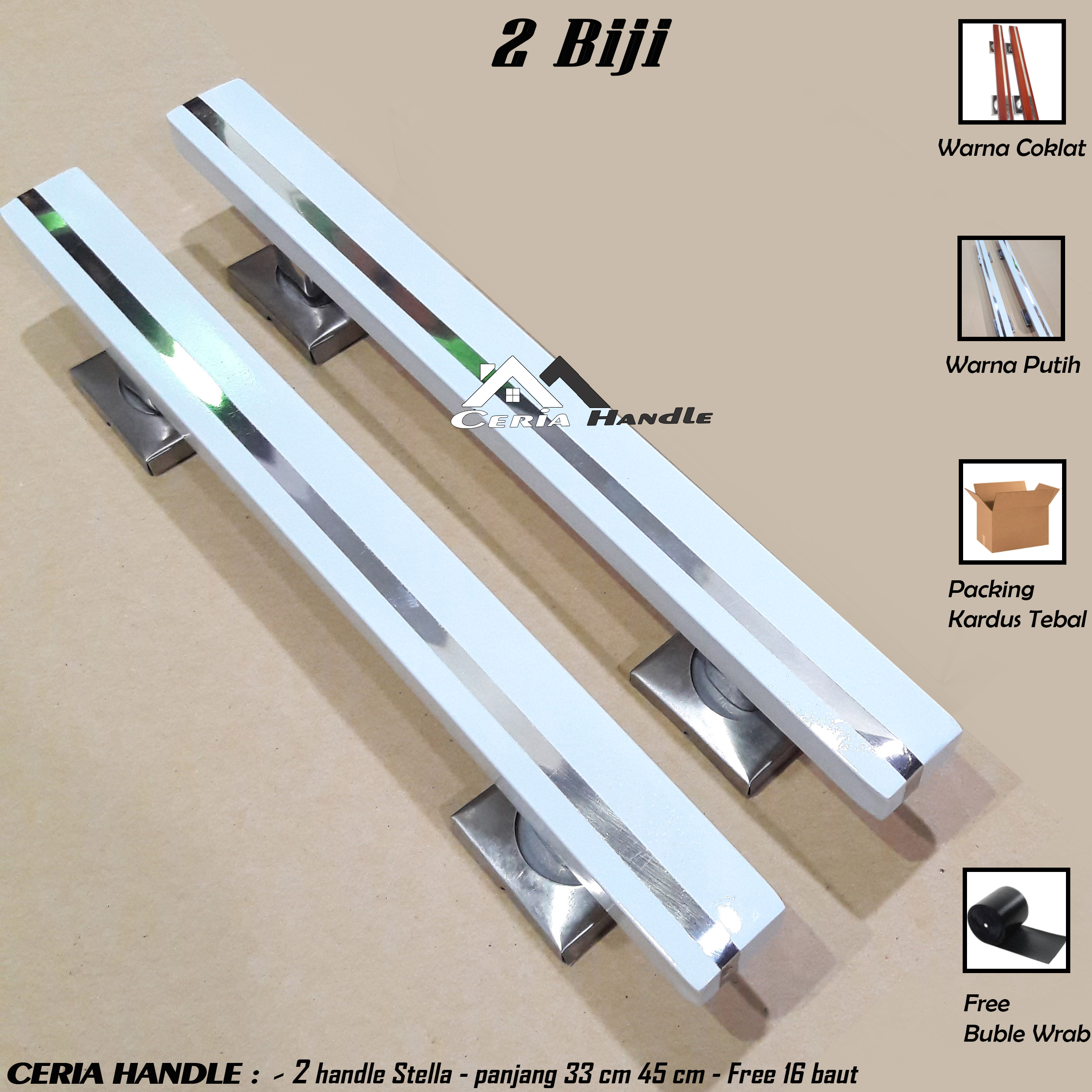 handle pintu dan kunci rumah 1 set - gagang pintu warna putih list ...