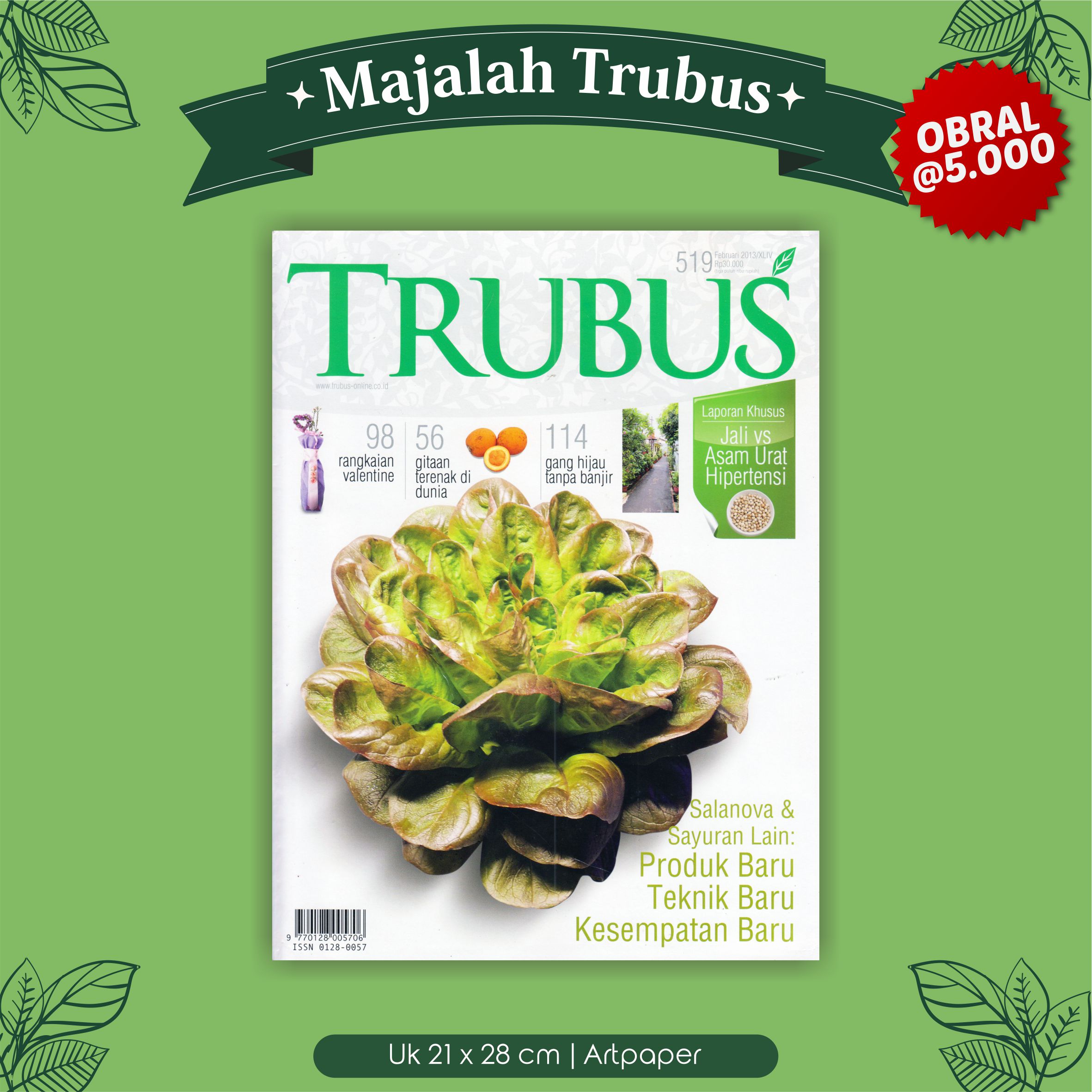 Majalah Trubus Baru Edisi 519 Salanova & Sayuran Lain: Produk Baru ...