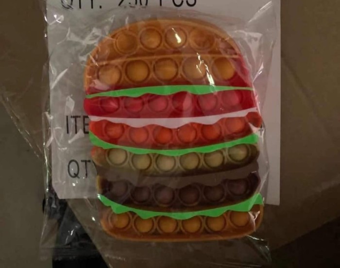 POP IT FIDGET TOY DINO POPIT POP BUBBLE PUSH POP IT BURGER RAINBOW ...