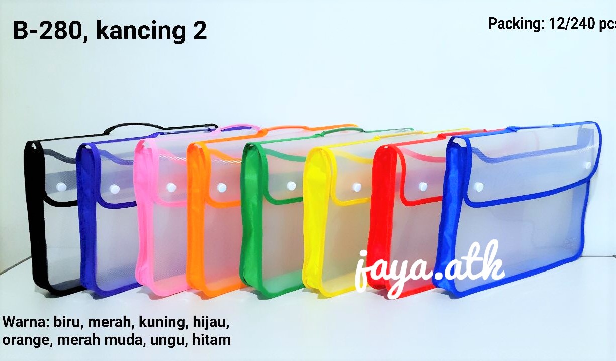 MAP PLASTIK KANCING 2 TENTENG FOLIO MAP JARING ZIPPER BAG JARING MAP ...