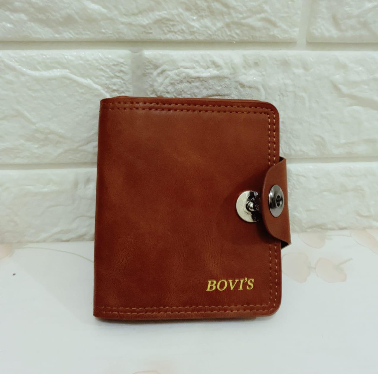 DOMPET PRIA DOMPET KULIT PAKAI KANCING MODEL BERDIRI LIPAT DUA UKURAN ...