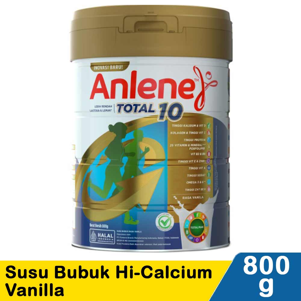 Anlene Total 10 Susu Bubuk Hi-Calcium Vanilla 800 gram | Lazada Indonesia